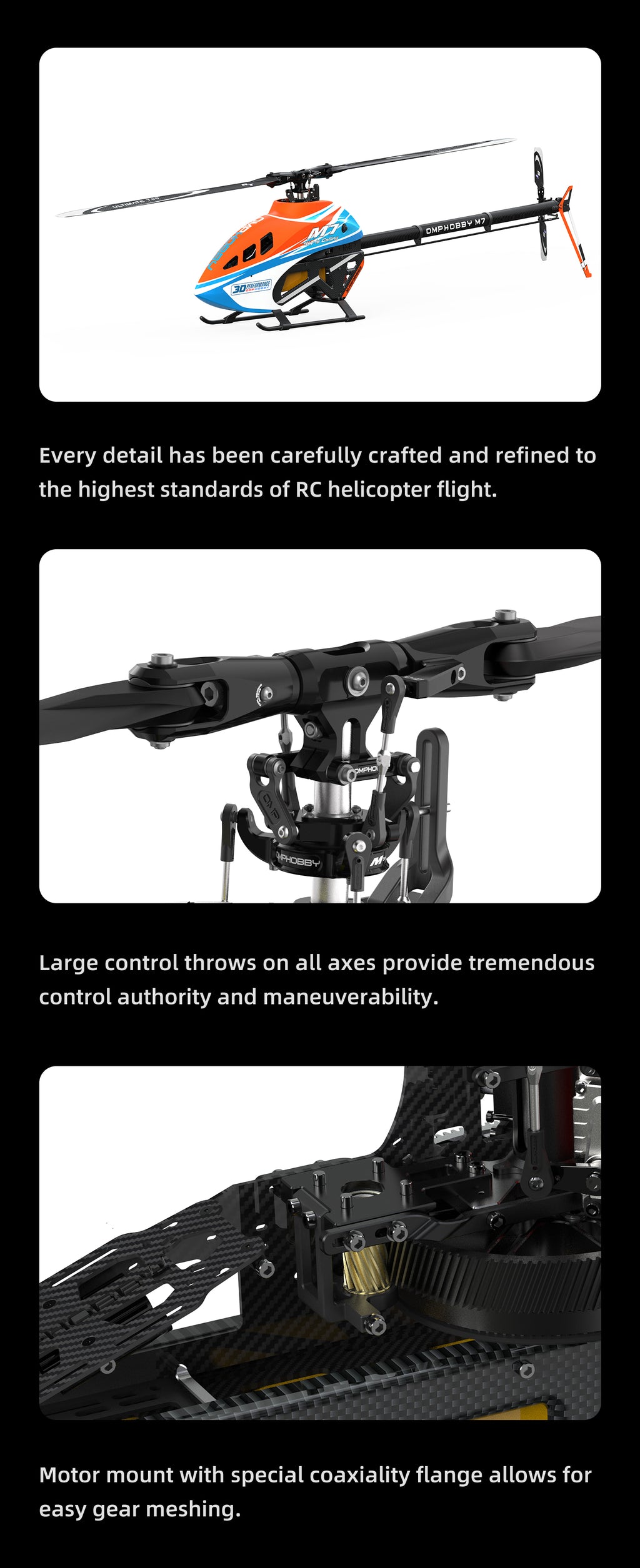 OMPHOBBY M7 RC Helicopter Frame (Kit Only)